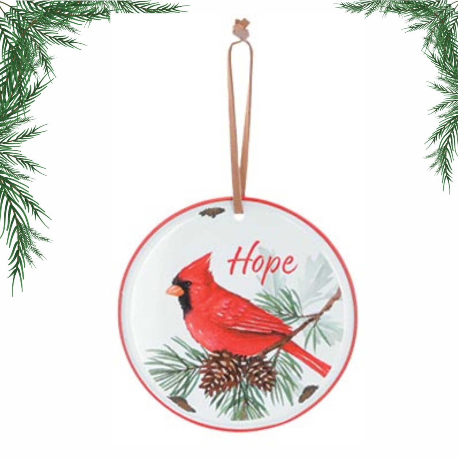 PEACE FAITH HOPE Cardinal Ornament Christmas Tree Ornament - Etsy