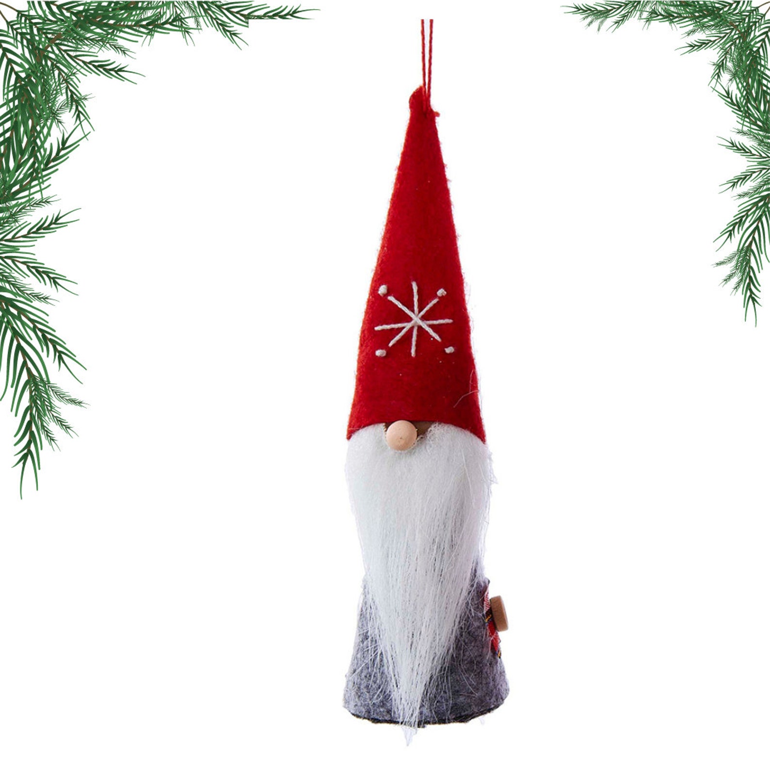 WOOD/FELT DWARF Ornaments, Christmas Tree Ornaments, Personalized ...