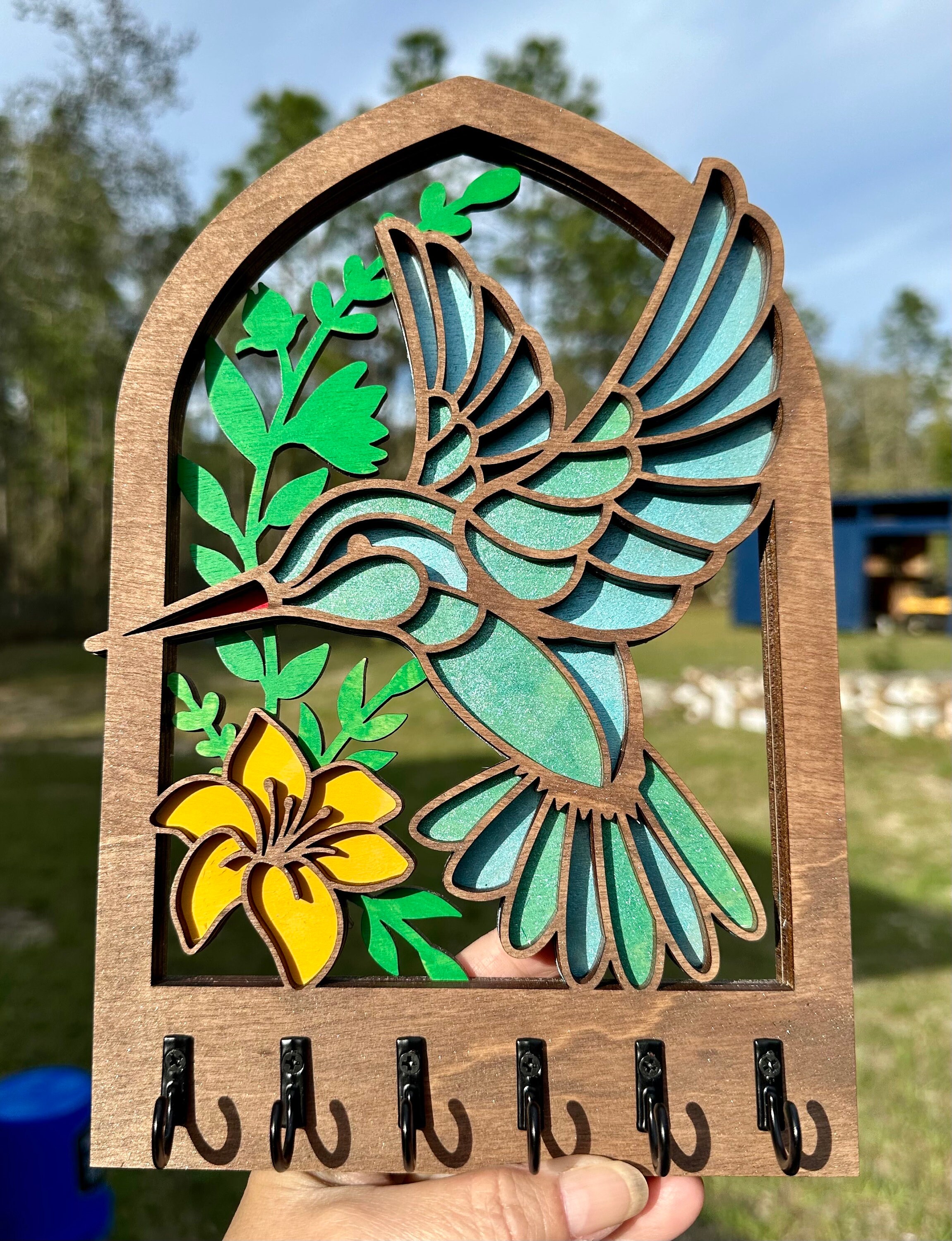 Hummingbird Key Hanger, Key Holder, Leash Hanger, ID Badge Hanger - Etsy