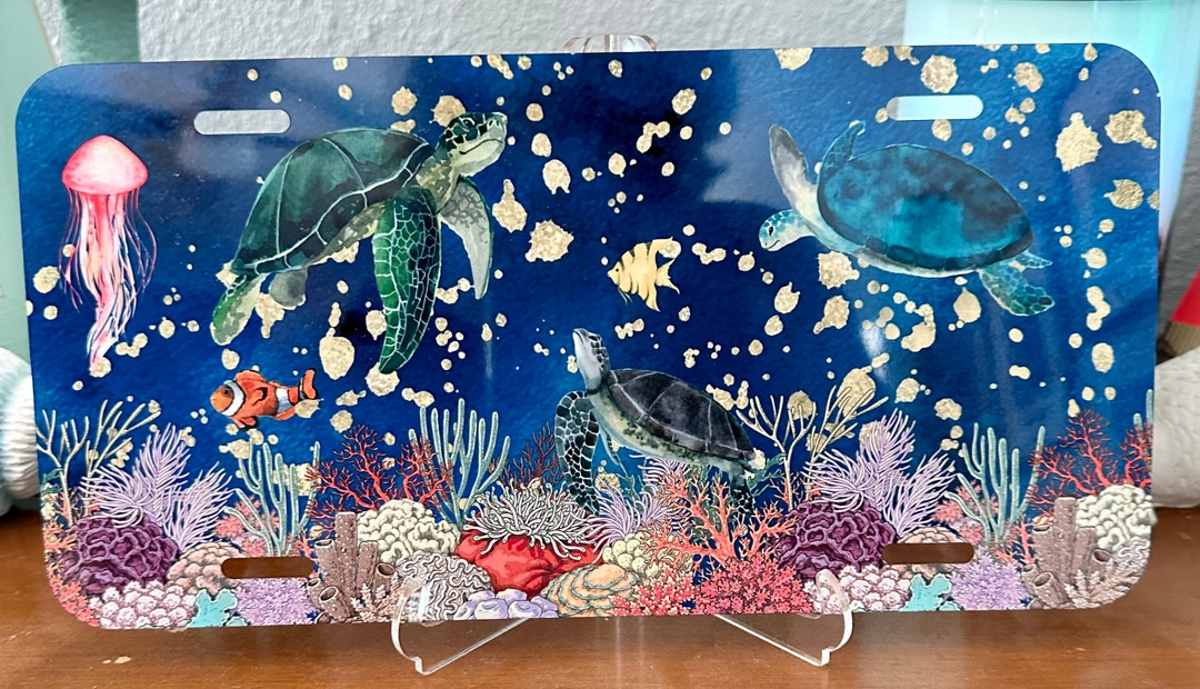 Sea Turtle License Plate, Vanity Tag - Etsy