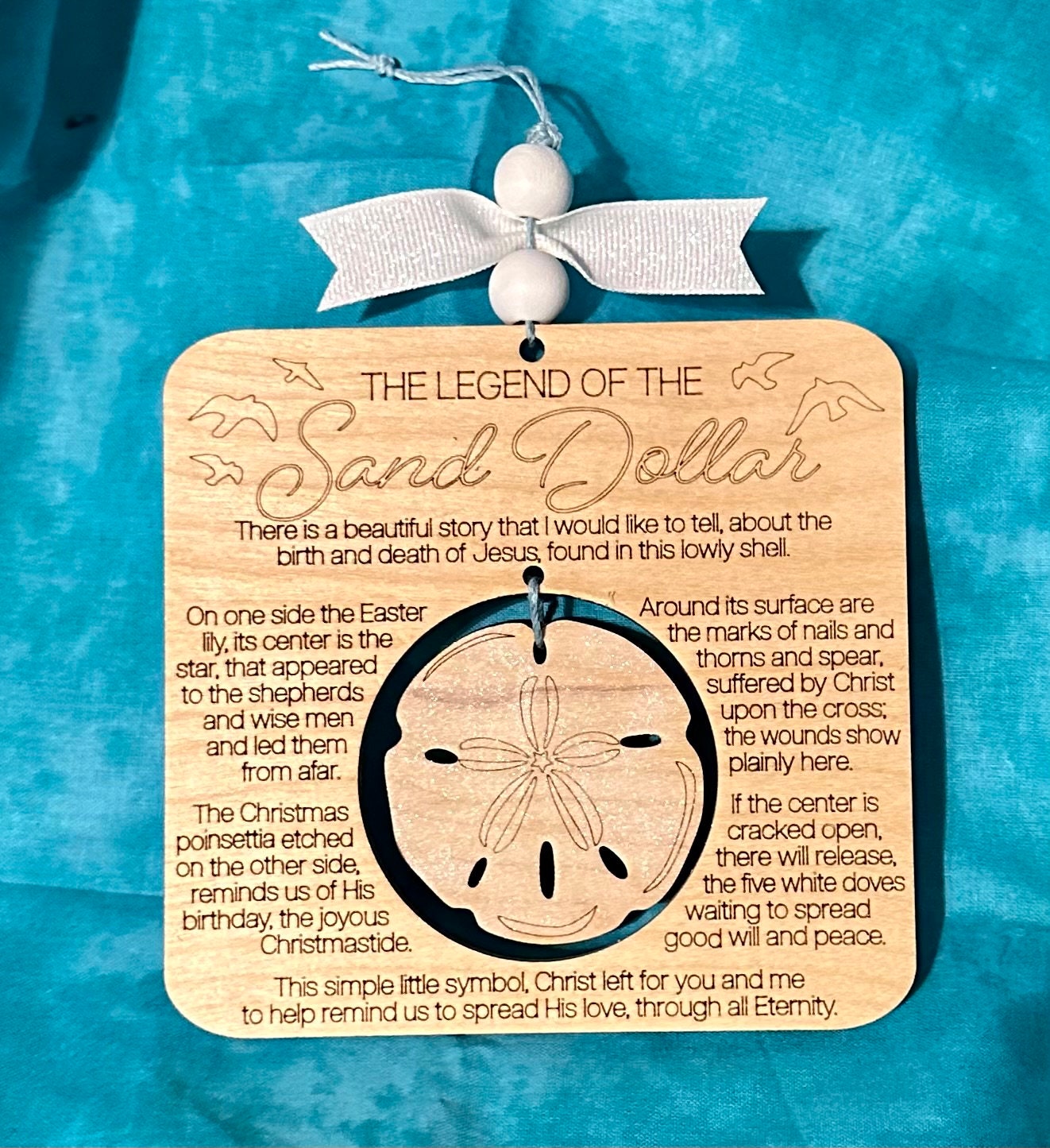 Legend of the Sand Dollar Ornament, Story of Jesus, Religious Gift ...
