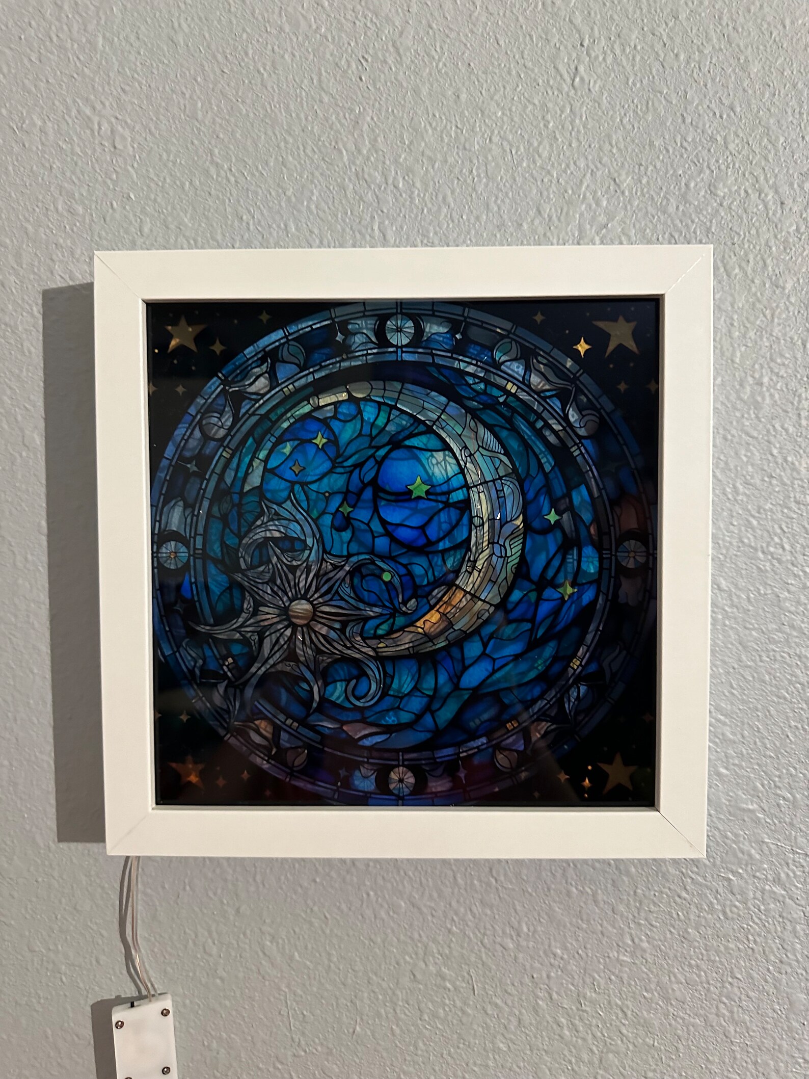 Moon and Star Shadow Box, Celestial, Wall Hanging, Tabletop Display - Etsy