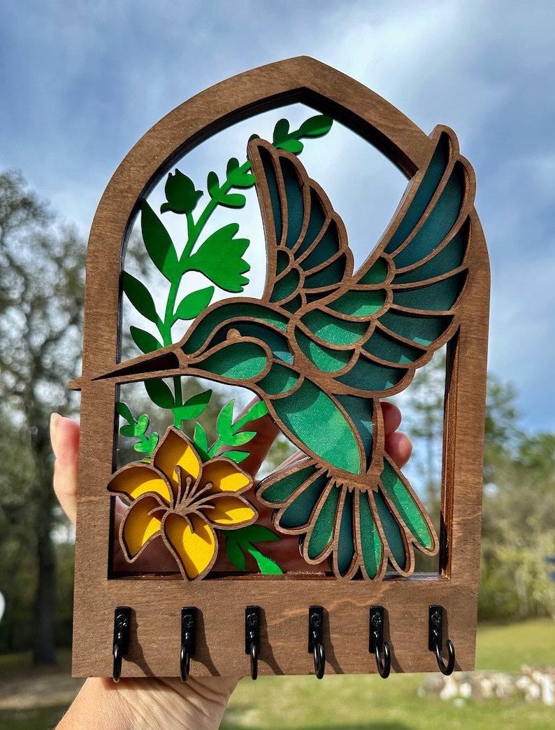 Hummingbird, Key Hanger, Key Holder, Leash Hanger, ID Badge Hanger - Etsy