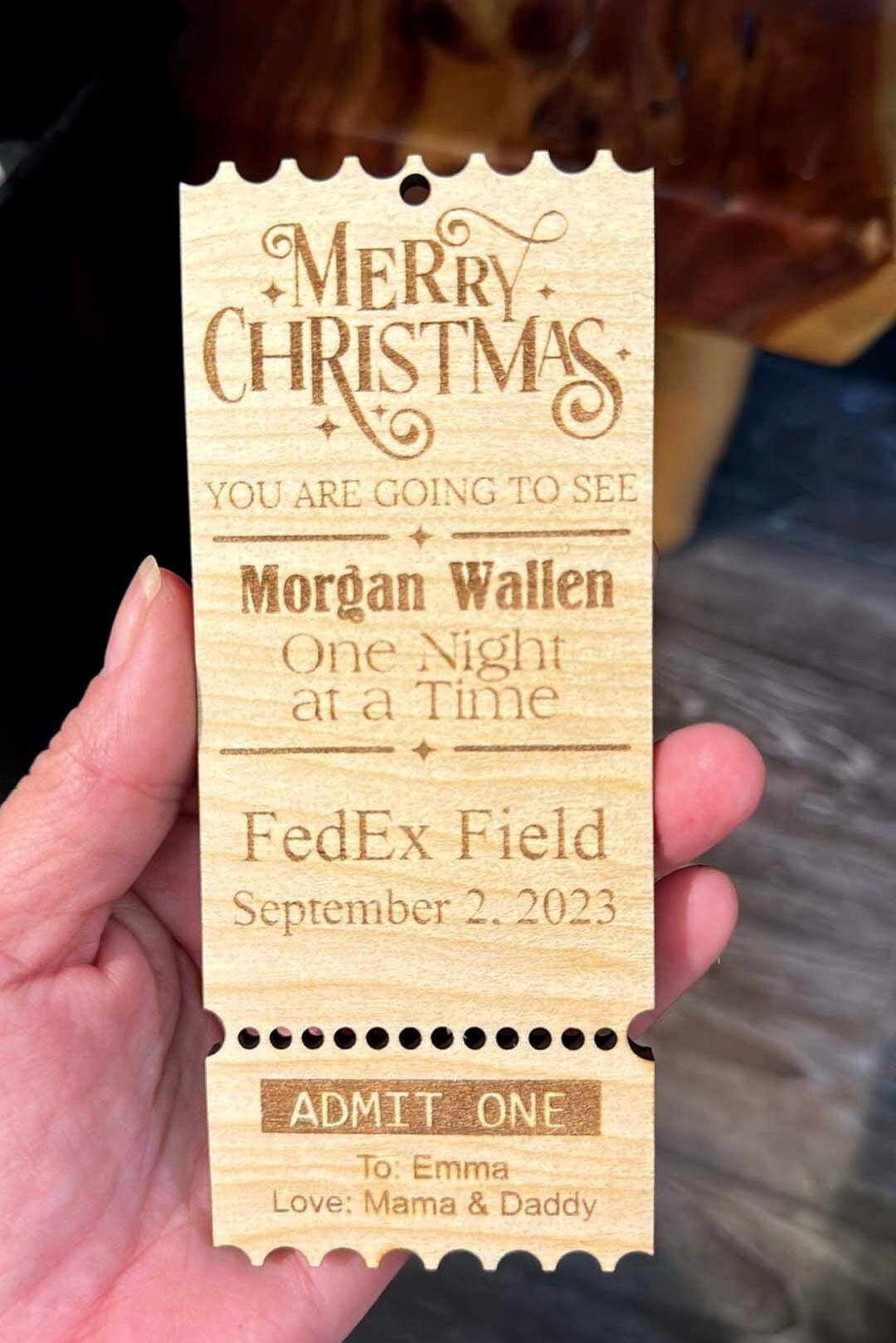 Personalized Concert Ticket Memorabilia, Special Event Ticket ...