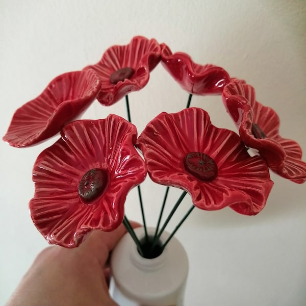 Ceramic Poppy - Etsy