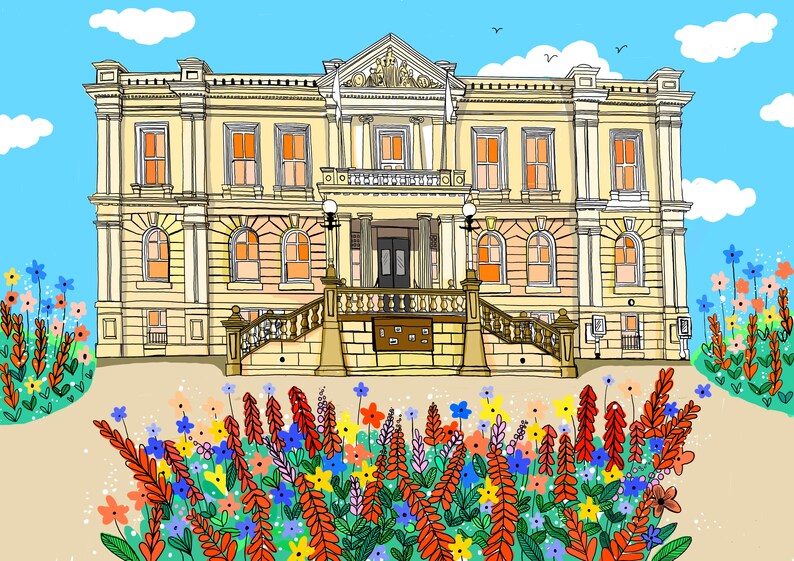 Town Hall / DIGITAL / PRINTABLE / Wall Art - Etsy