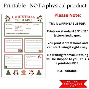 Christmas List for Kids, Christmas Wish List Christmas Gift List ...