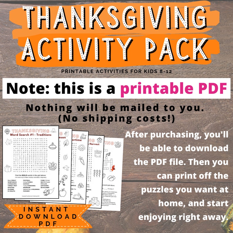 Thanksgiving Word Search Printable Thanksgiving Activities for Kids ...