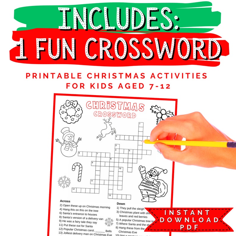 Christmas Activity Pack for Kids: Christmas Word Search, Mazes ...