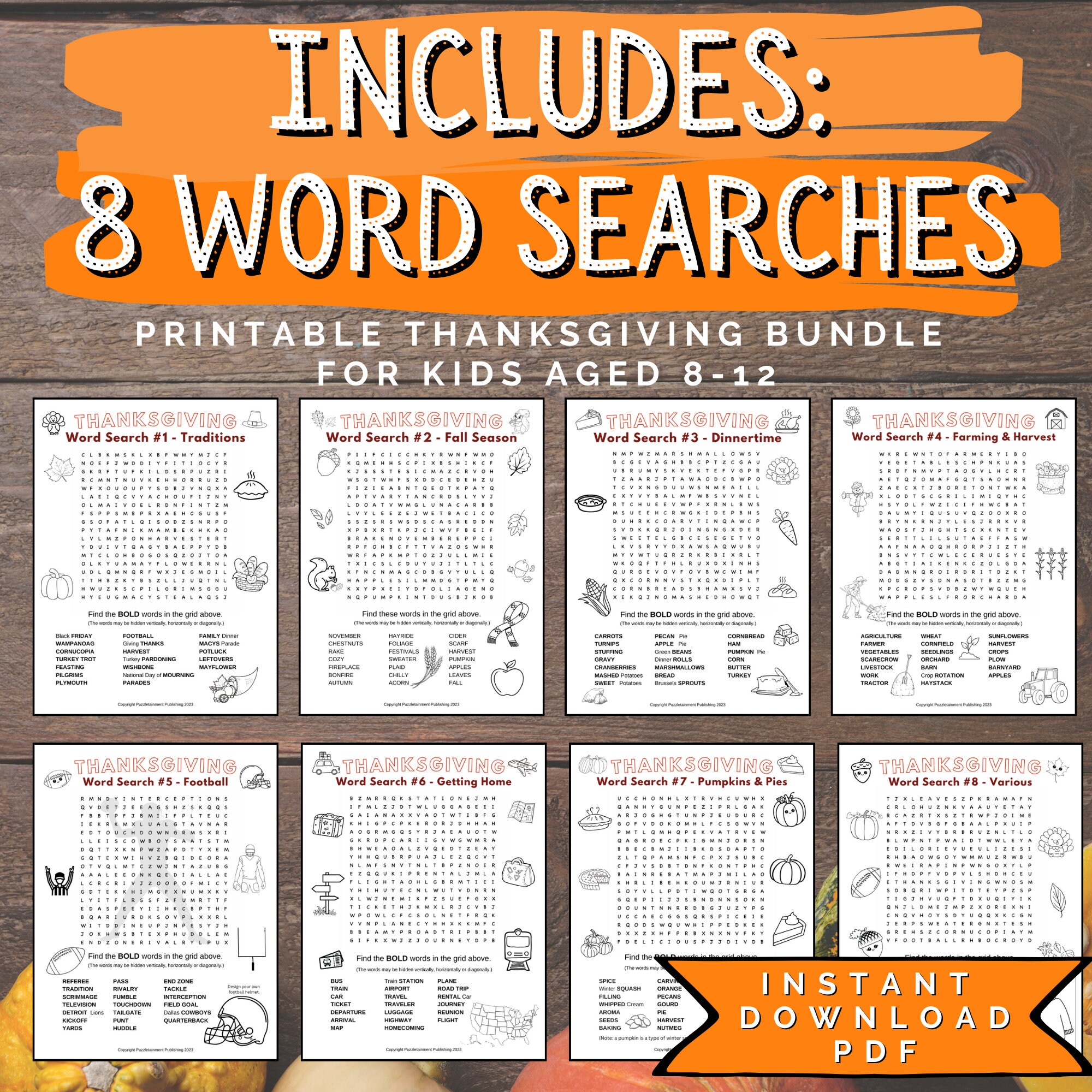 Thanksgiving Word Search Printable Thanksgiving Activities for Kids ...