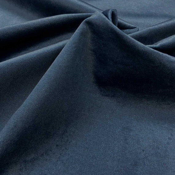 Upholstery Fabric Monolith Velour Navy Blue - Etsy