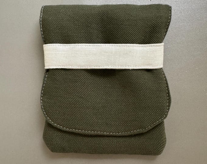 Green Cotton Linen Pen Sleeve With 8 Pen Dividers (ready to Send) - Etsy