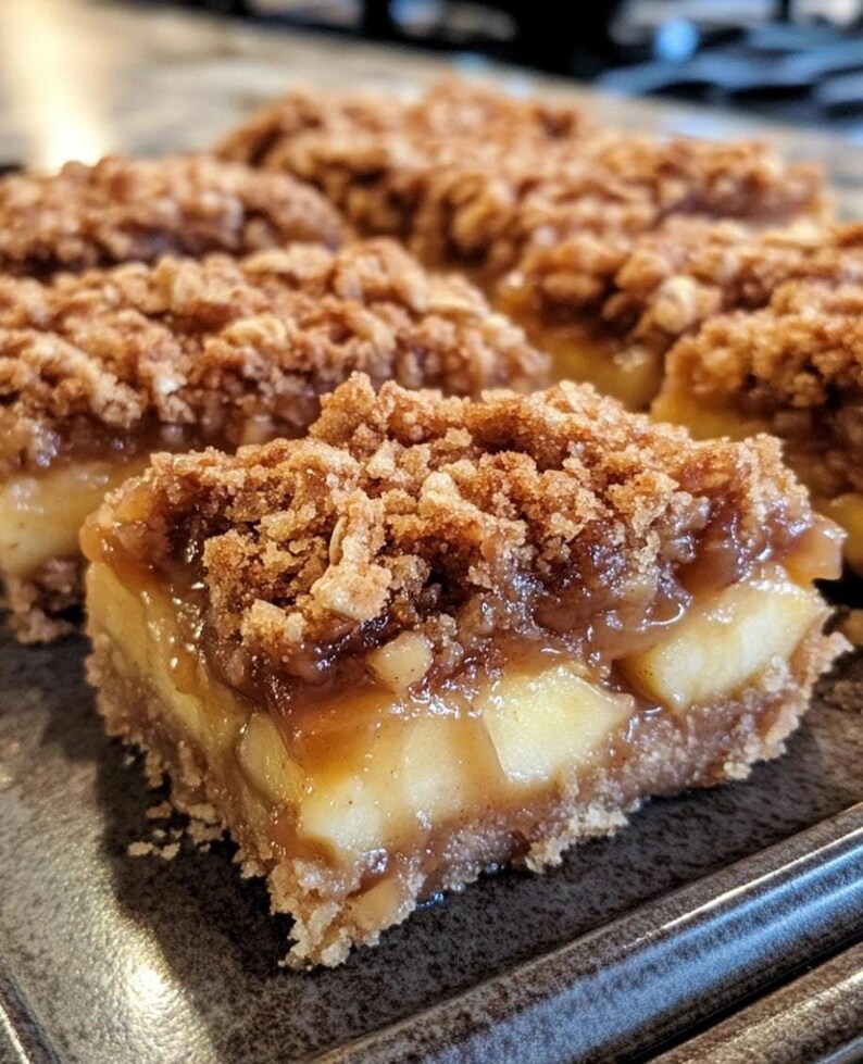 Caramel Apple Crisp Cheesecake Bars Recipe (PDF) - Etsy