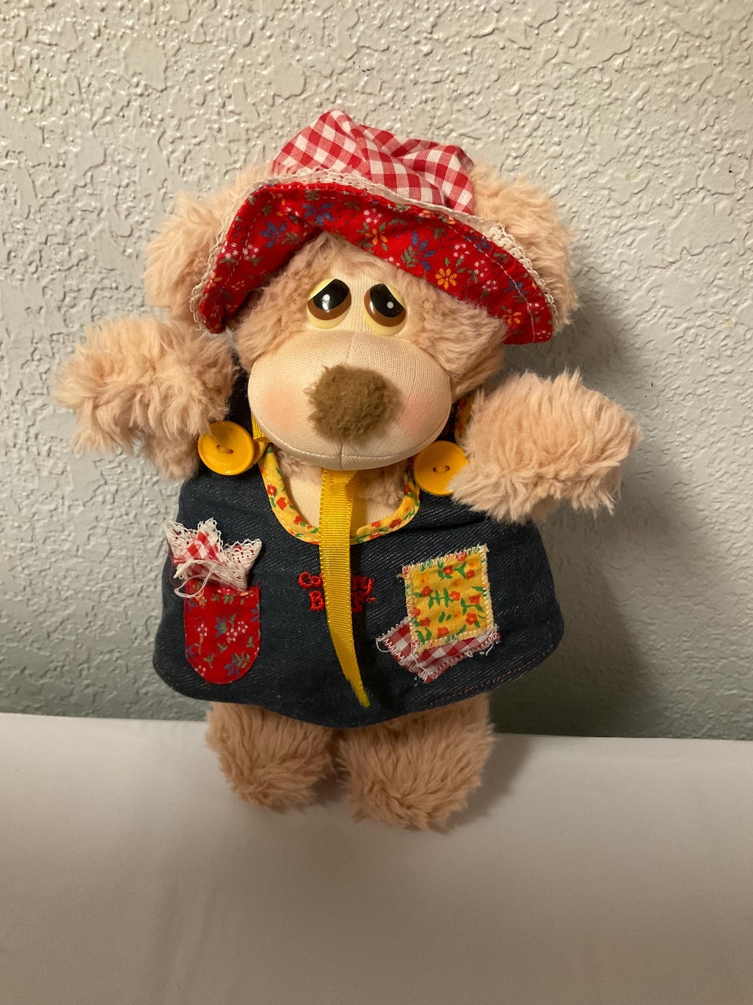 Vintage 1985 Cuddlin' Country Bears "dixie" Stuffed Animal Plush Teddy ...