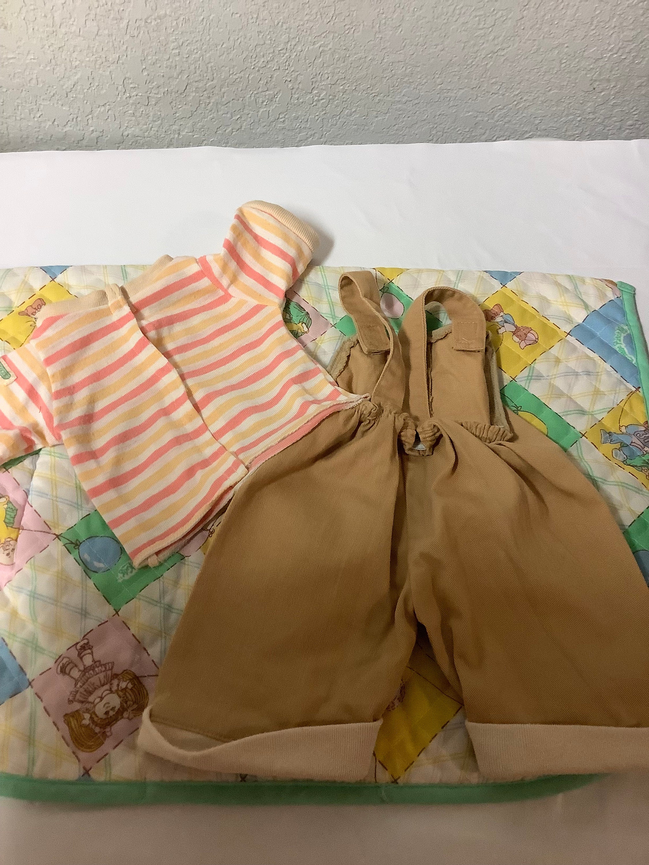 Vintage Cabbage Patch Kid Teddy Bear Overalls and Matching Shirt OK ...