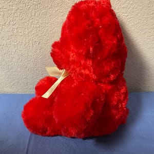 Kelly Toy Plush Red Teddy Bear With Beige Satin Bow Plush Toys Stuffed ...