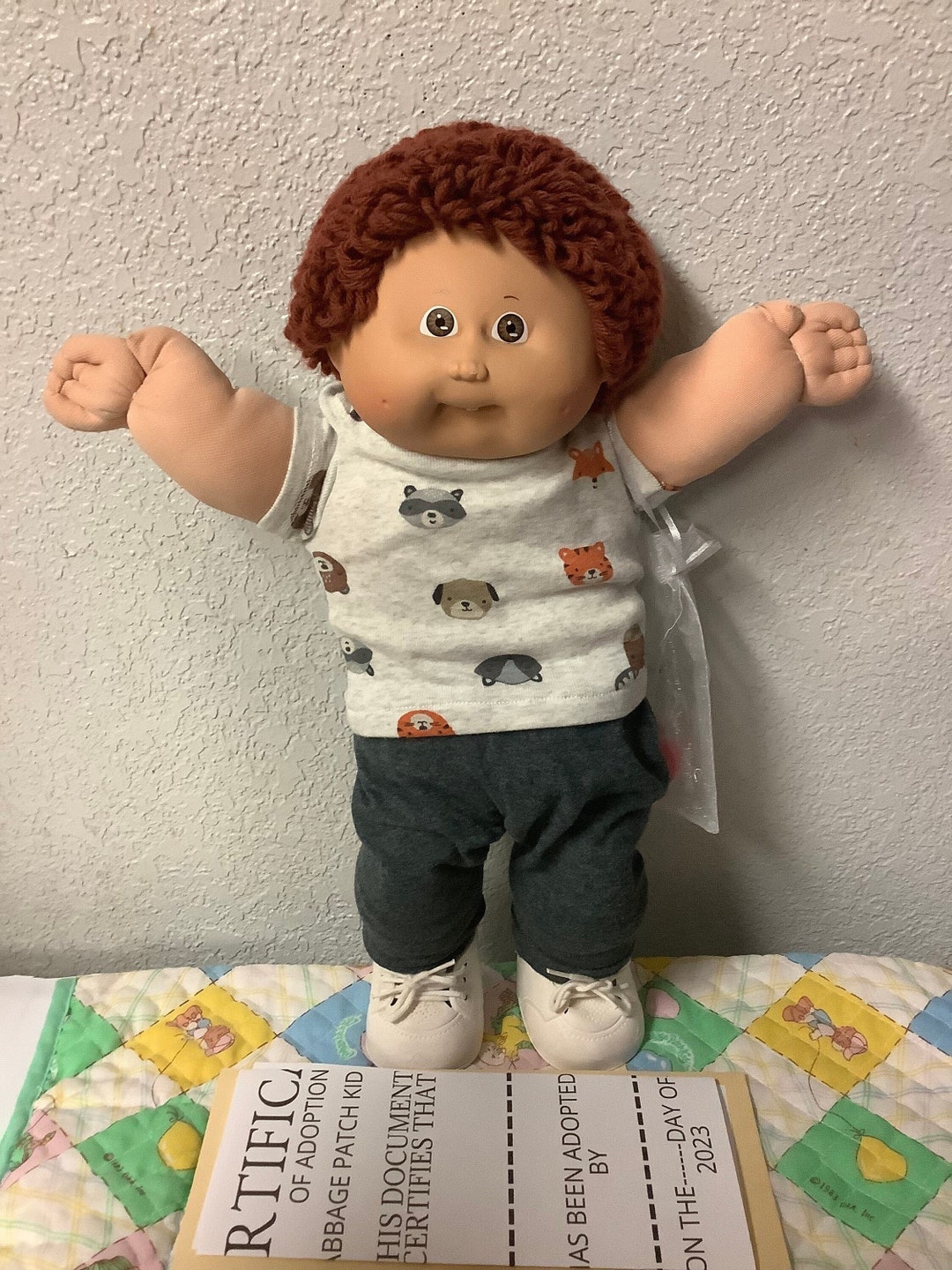 Vintage Cabbage Patch Kid Head Mold 5 Auburn Loops Brown Eyes OK ...