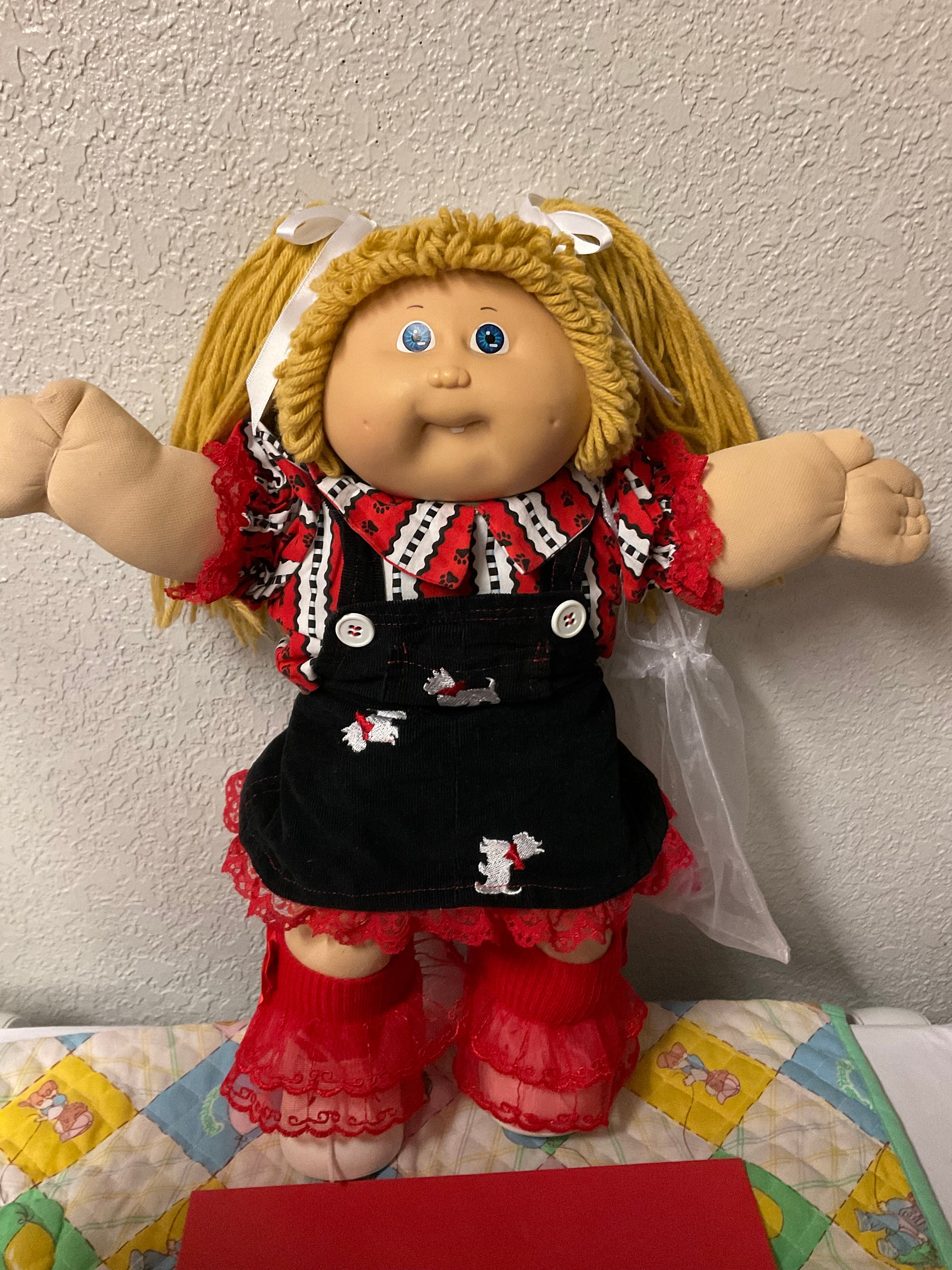 Vintage Cabbage Patch Kid Girl HTF Butterscotch Hair Blue Eyes Head ...