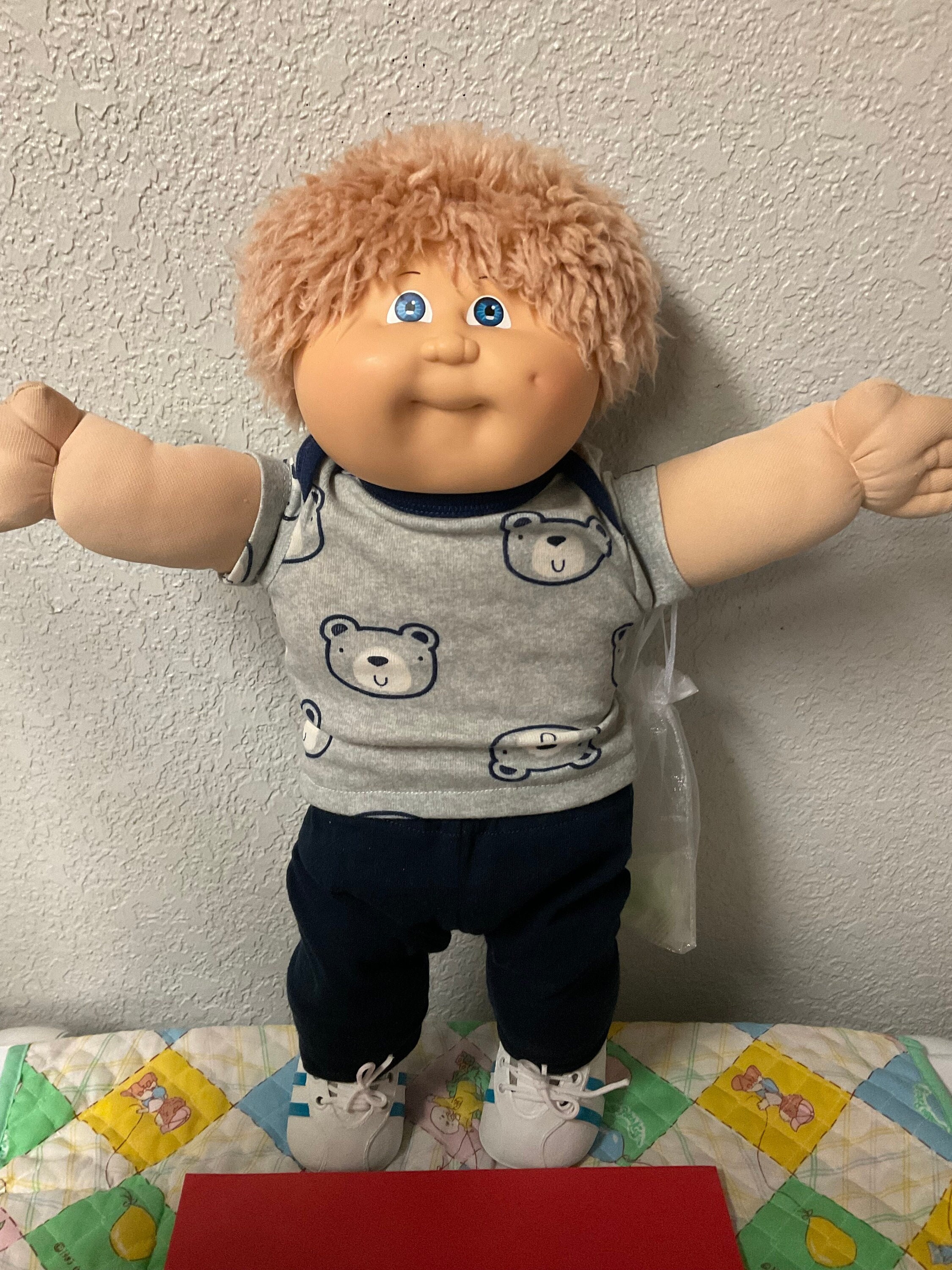 First Edition Vintage Cabbage Patch Kid Boy DBL Hong Kong Wheat Fuzzy ...