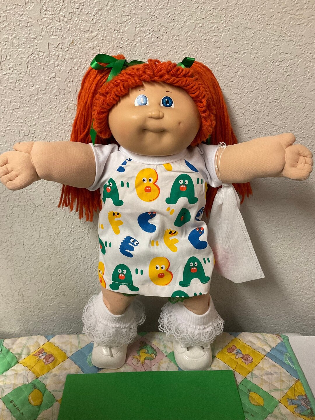 Vintage Cabbage Patch Kid Girl Red Hair Blue Eyes Head Mold 3 OK ...