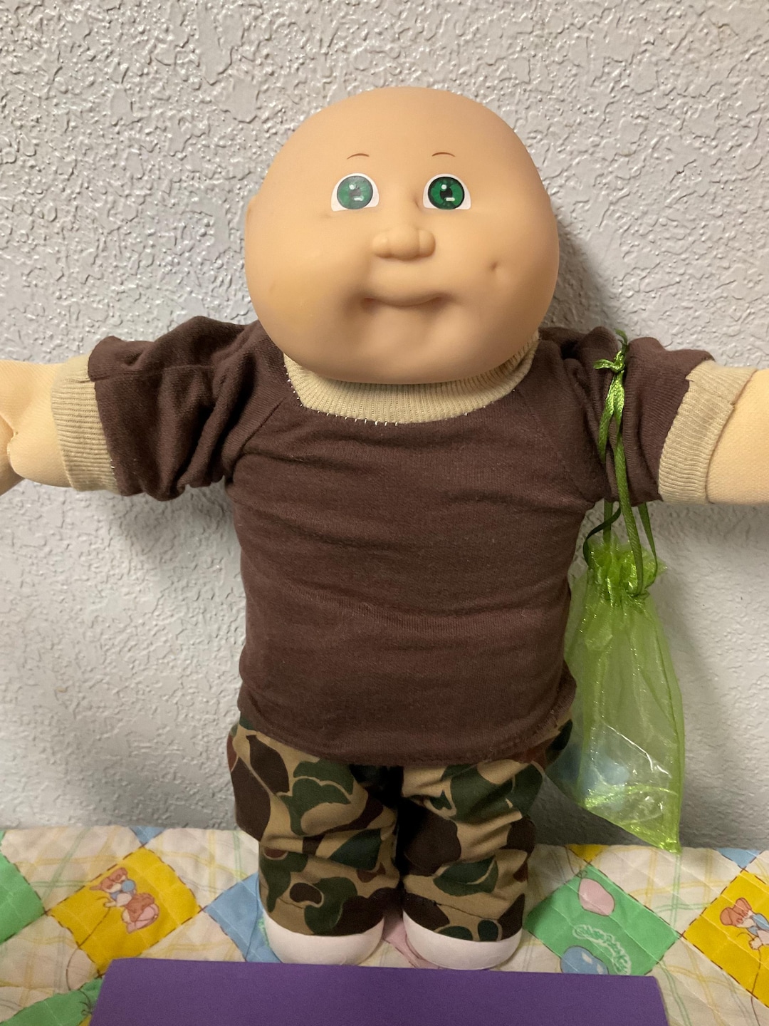 Vintage Cabbage Patch Kid Bald Boy Green Eyes Head Mold #3 1985 ...