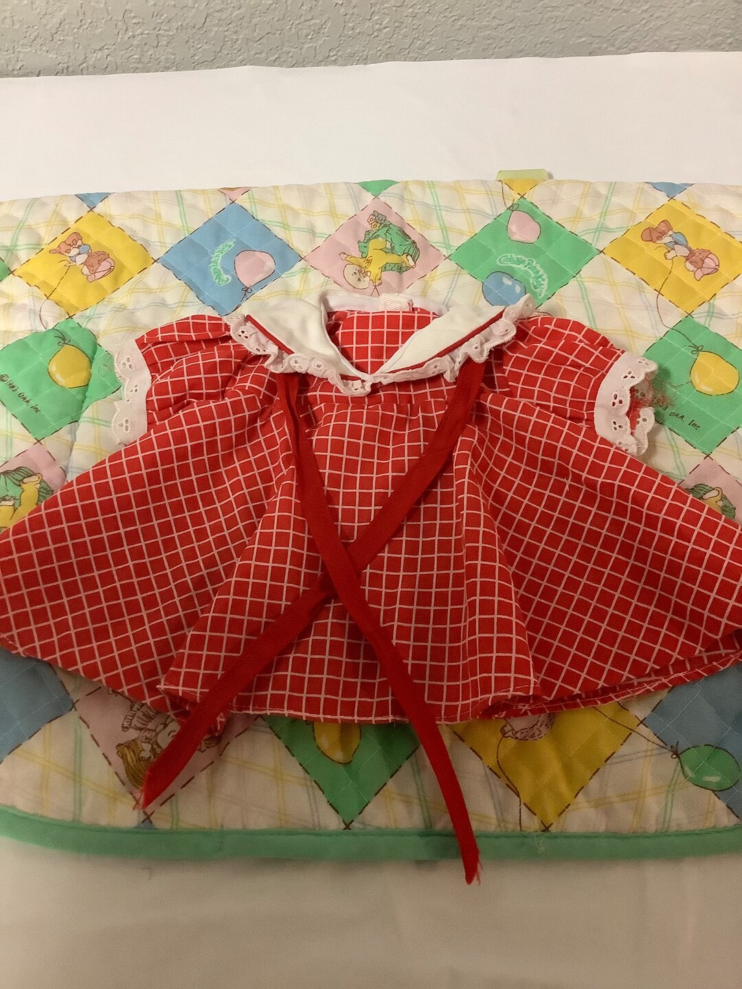 Vintage Cabbage Patch Kid Girls Red and White Swing Dress KT Factory ...