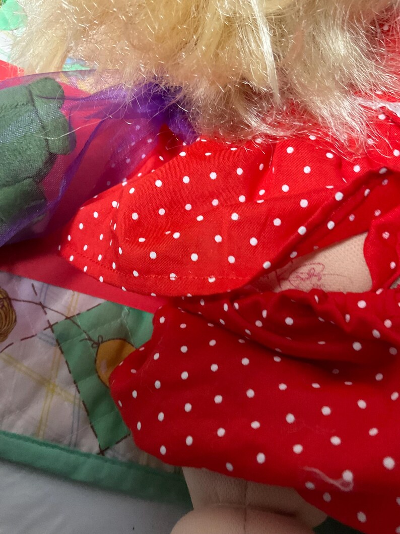 RARE Vintage Cabbage Patch Kid Girl Cornsilk Double Ponytails Blue Eyes ...