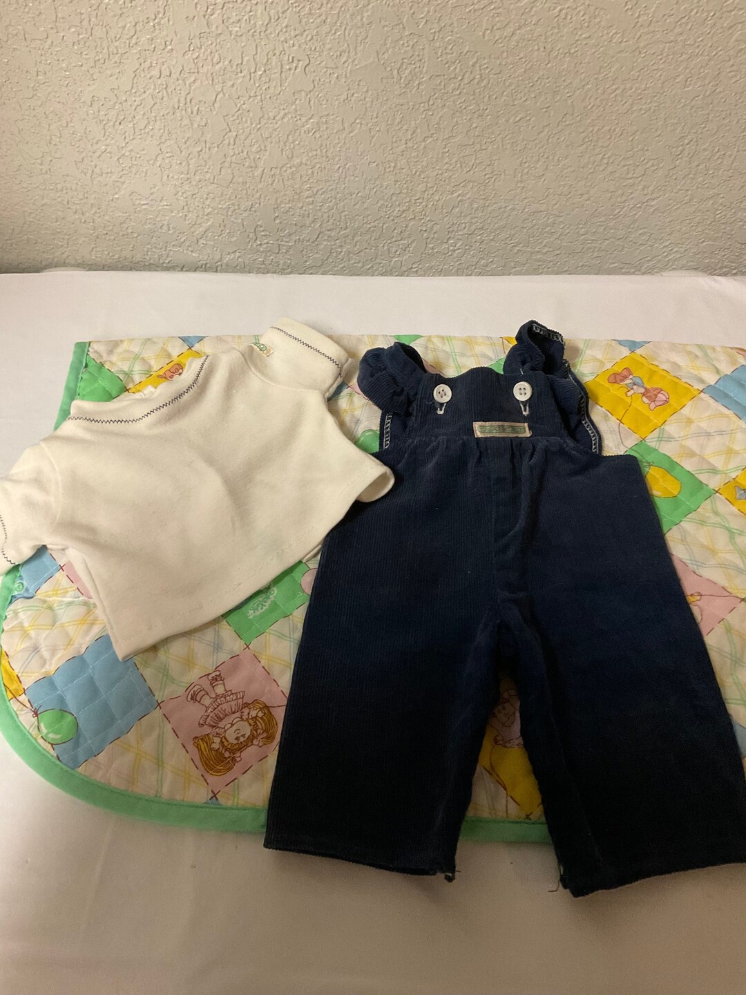 Vintage Cabbage Patch Kids Girl Blue Corduroy Overalls & Shirt for CPK ...