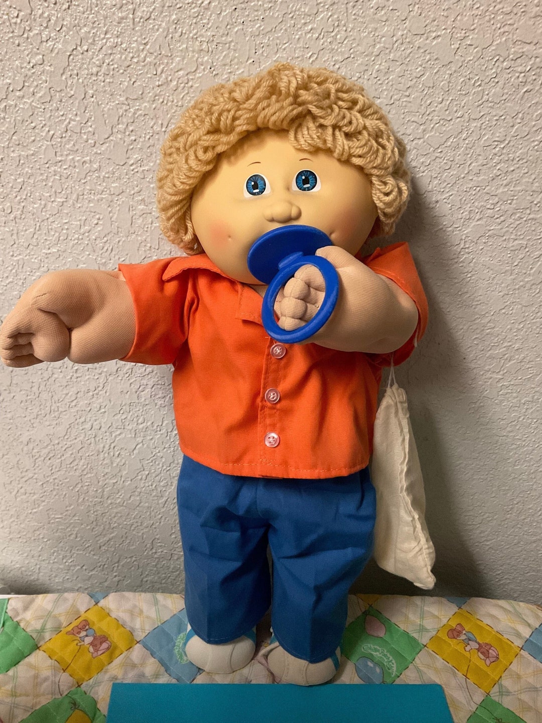 Vintage Cabbage Patch Kid Boy With Pacifier Head Mold #4 Wheat Hair ...