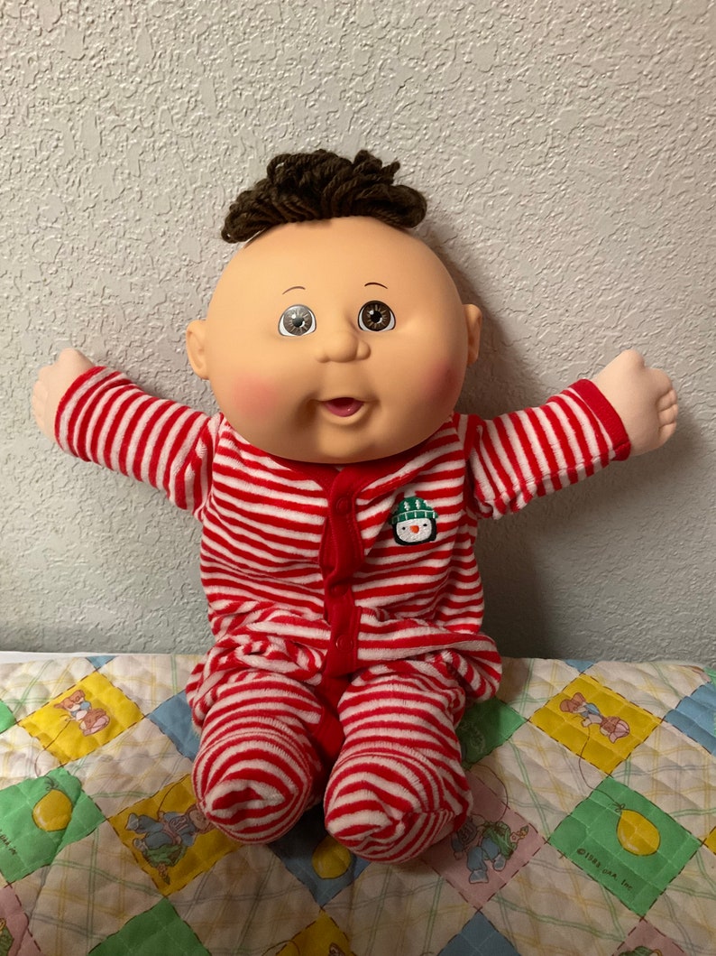 Babyland Exclusive-01b Cabbage Patch Kids Little Boy Brown Hair Tuft ...