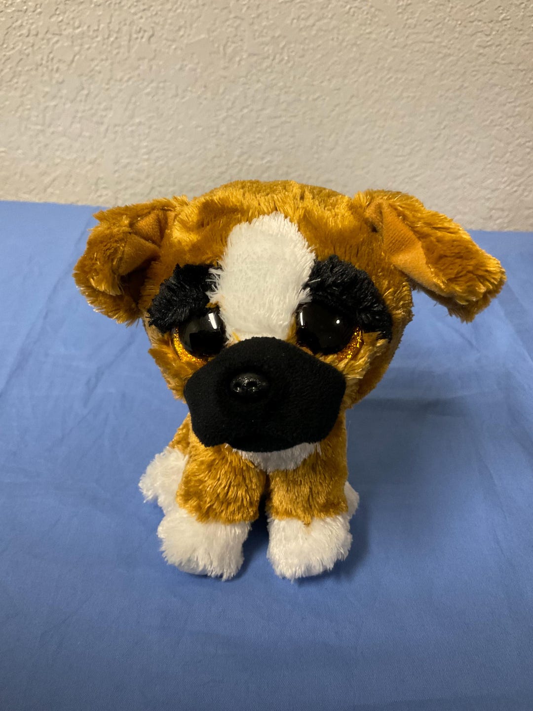 Ty Beanie Boo “brutus” the Brown & Black Dog Nostalgic Memories Plastic ...