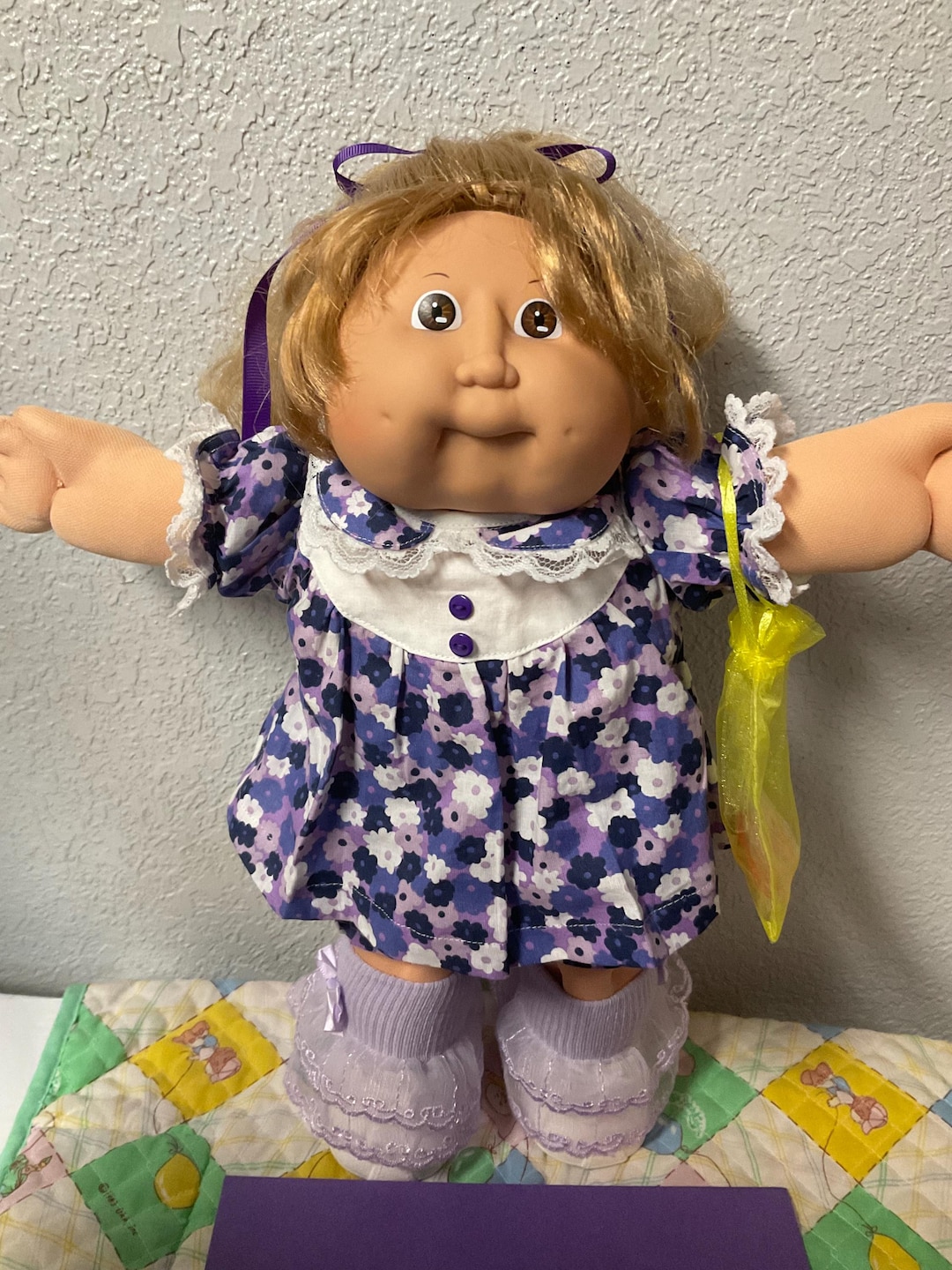 Vintage Cabbage Patch Kid Girl Brown Cornsilk Hair Brown Eyes Head Mold ...