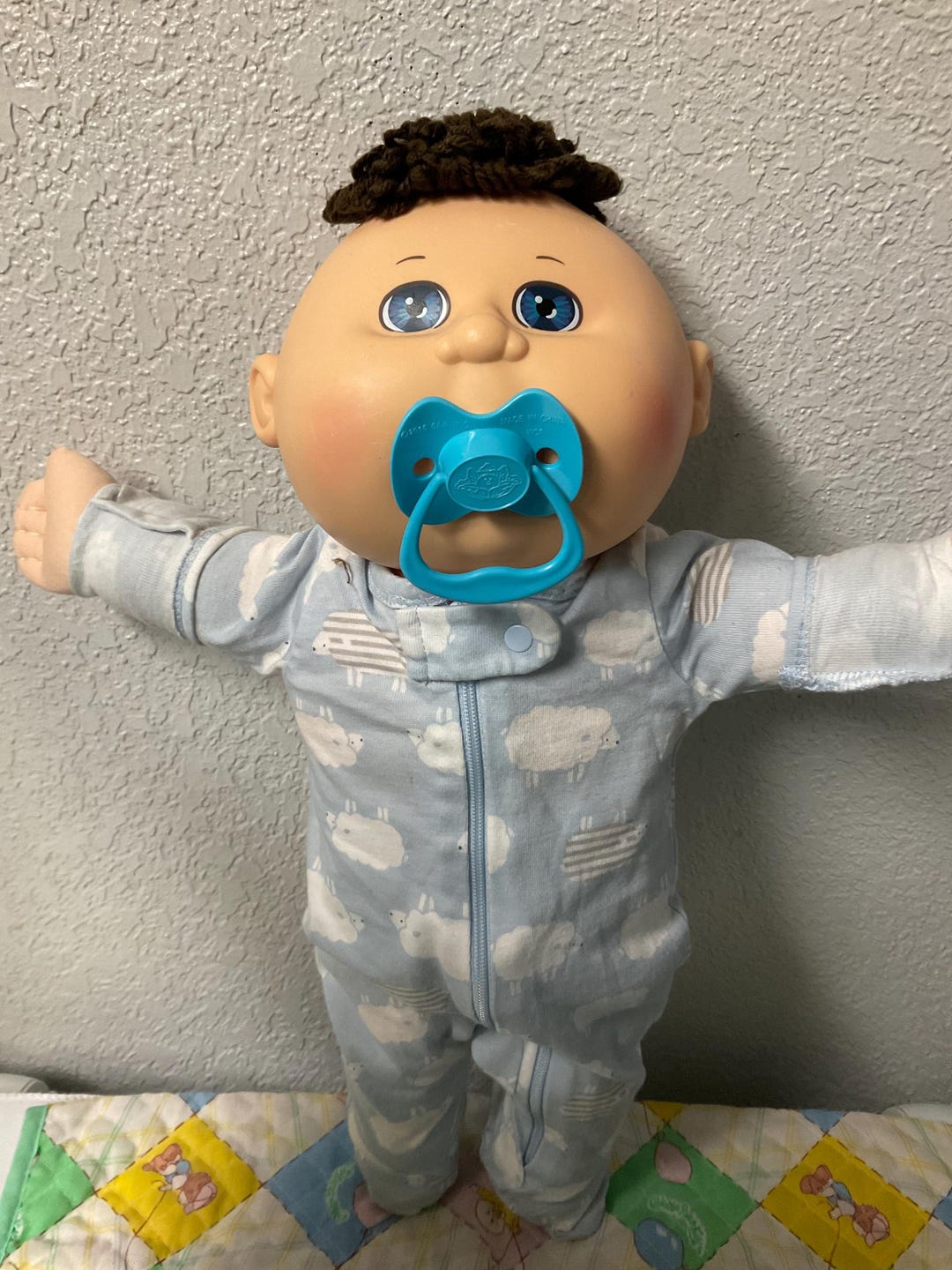 Cabbage Patch Kid Boy Babyland Exclusive (BLE)-01B WCT Brown Hair Blue ...