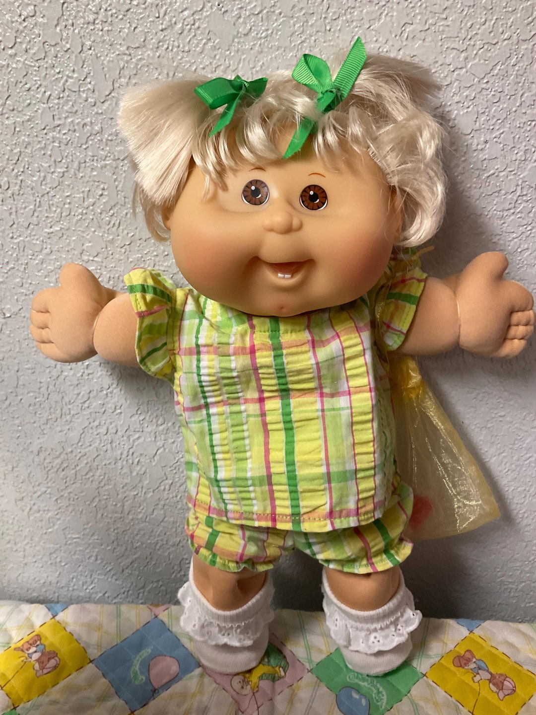 Vintage Cabbage Patch Kid Play Along Girl PA-14 Blonde Cornsilk Hair ...