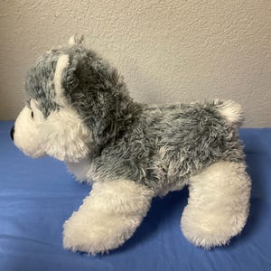 Grey & White Wolf Stuffed Animals Plush Animals Plush Toys Kids Toys ...