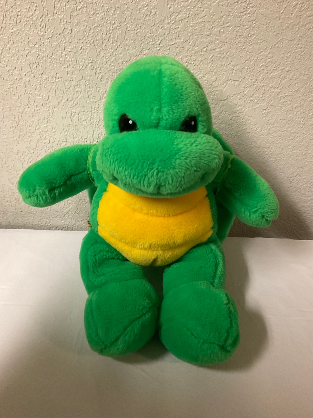 Plush Green Turtle With Detachable Shell With Zipper to Store Small ...