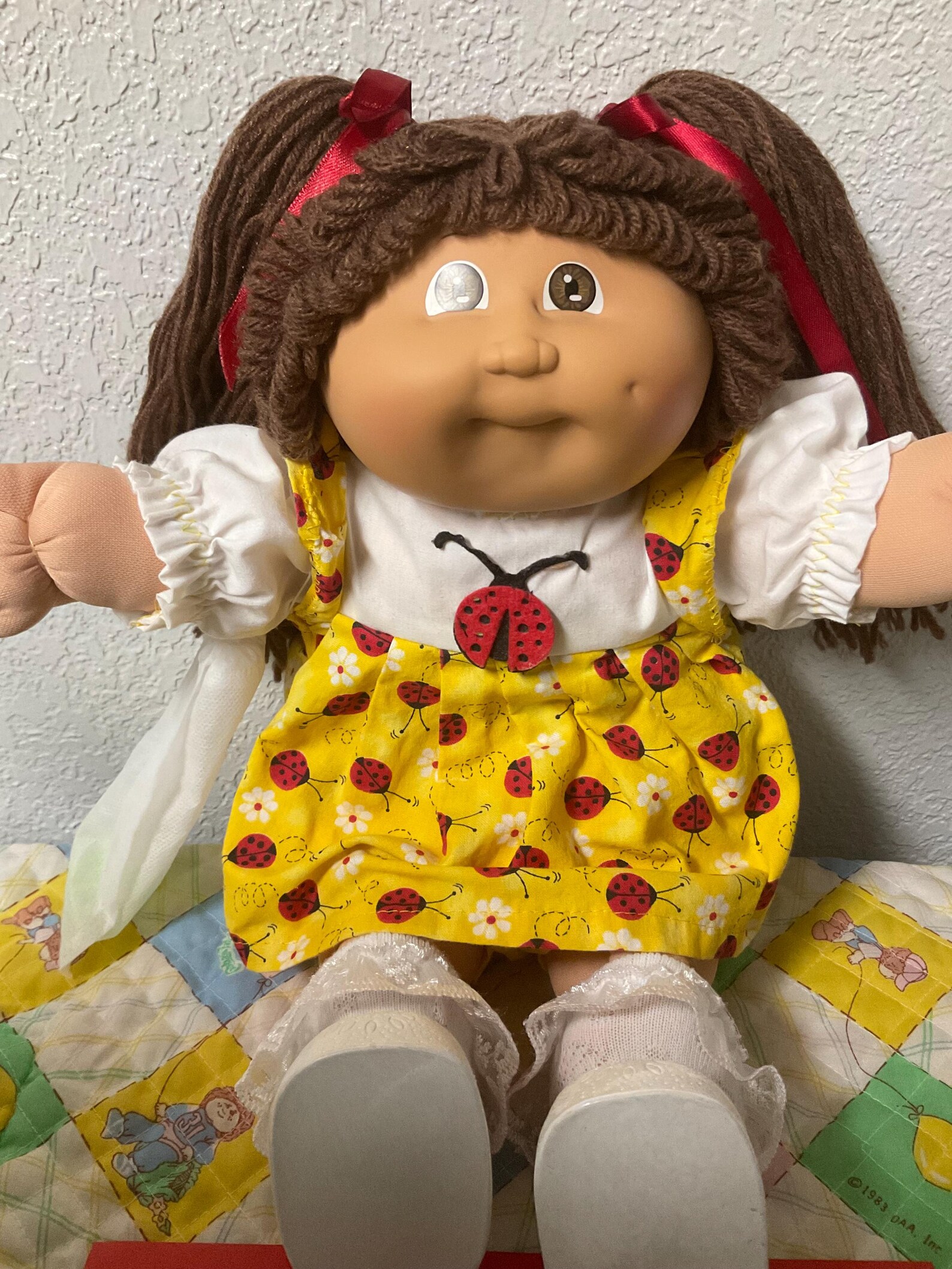 Vintage Cabbage Patch Kid Girl Brown Hair Brown Eyes Hong Kong OK ...