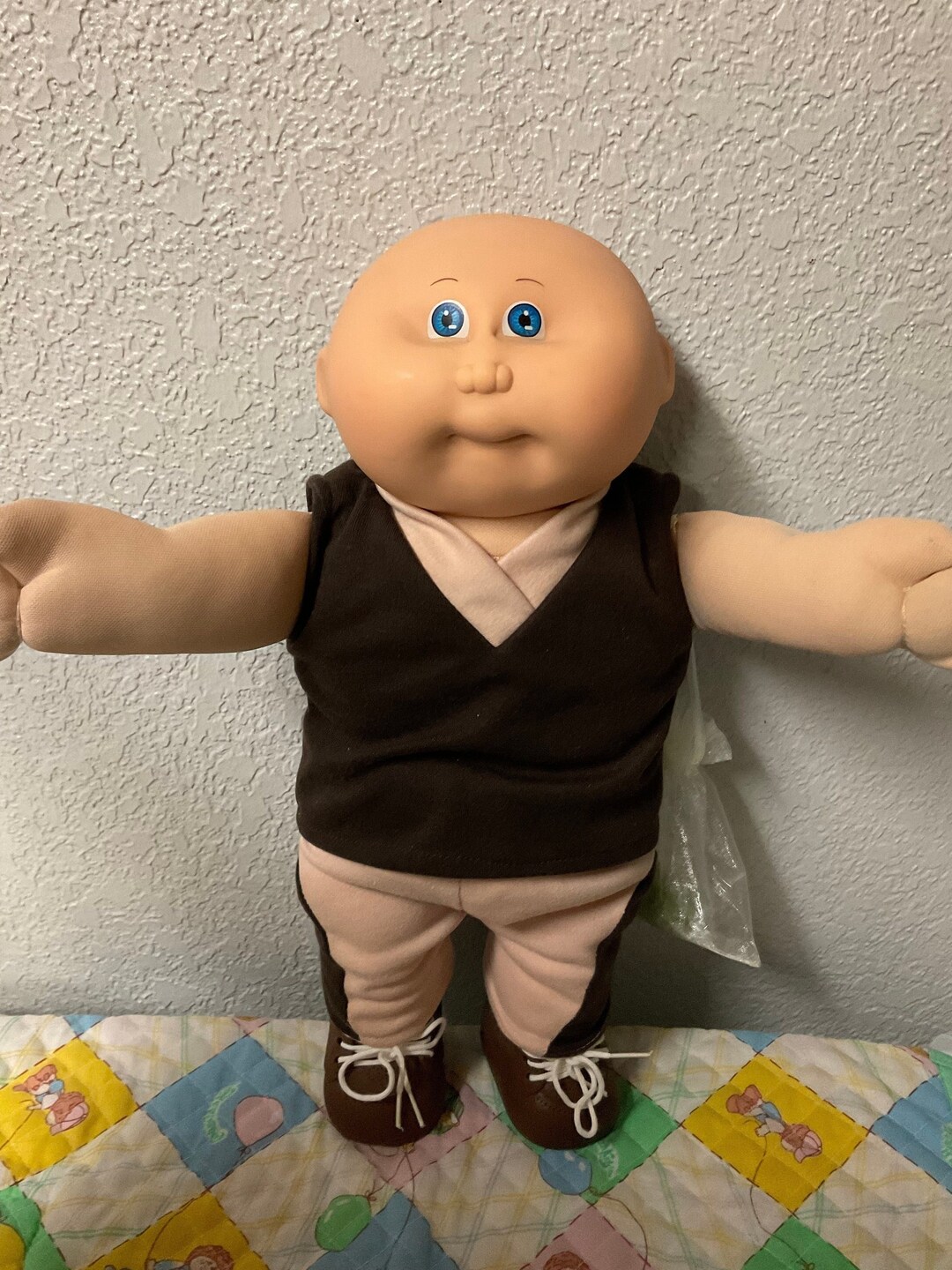 Vintage Cabbage Patch Kid Bald Preemie Boy Blue Eyes Head Mold #1 WS ...