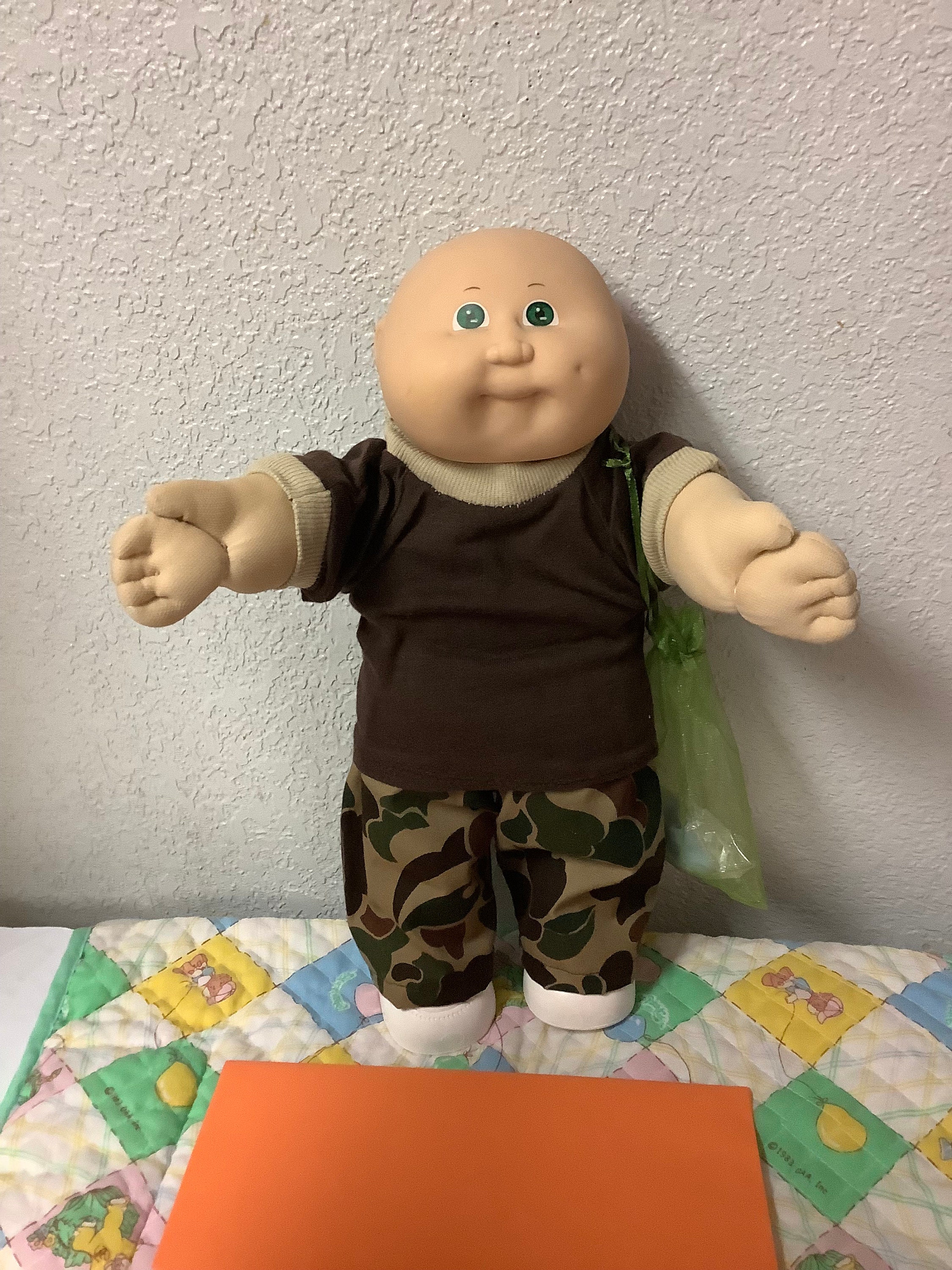 Vintage Cabbage Patch Kid Bald Boy Green Eyes 1985 Collectibles ...