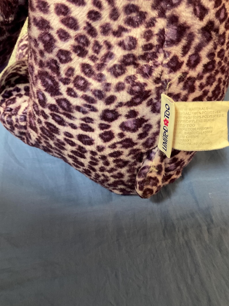 Vintage Purple Animal Print Teddy Bear by the Limited Too Stuffed ...