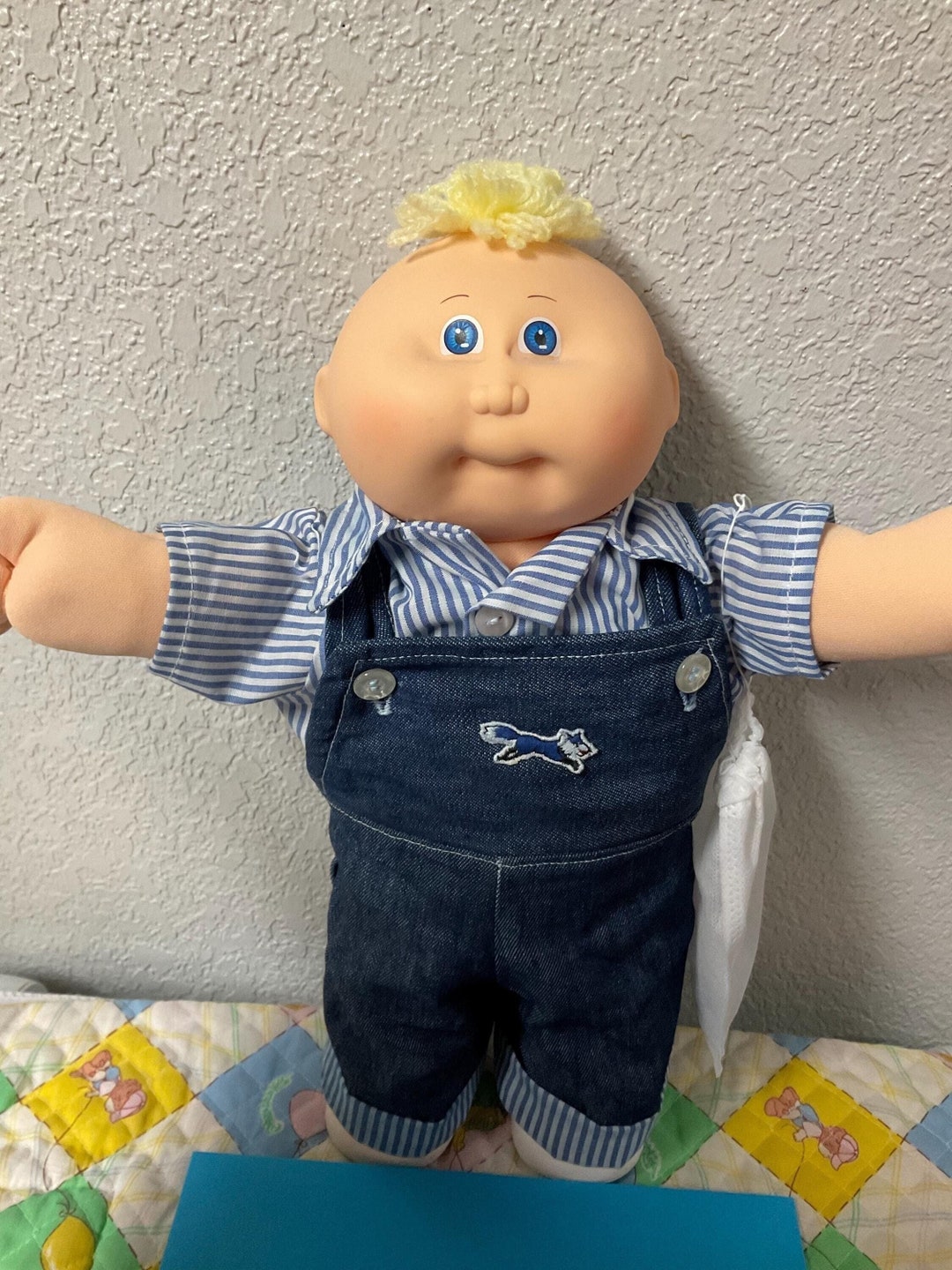 Vintage Cabbage Patch Kid Preemie Boy Lemon Tuft Blue Eyes Head Mold #1 ...