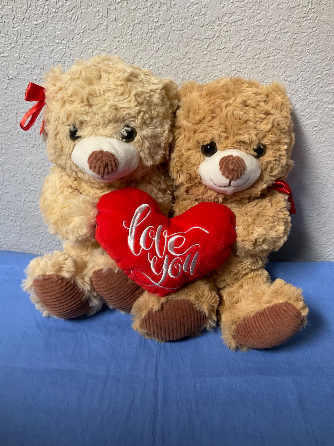 GOFFA International Corporation Plush Teddy Bears Girl & Boy Holding ...