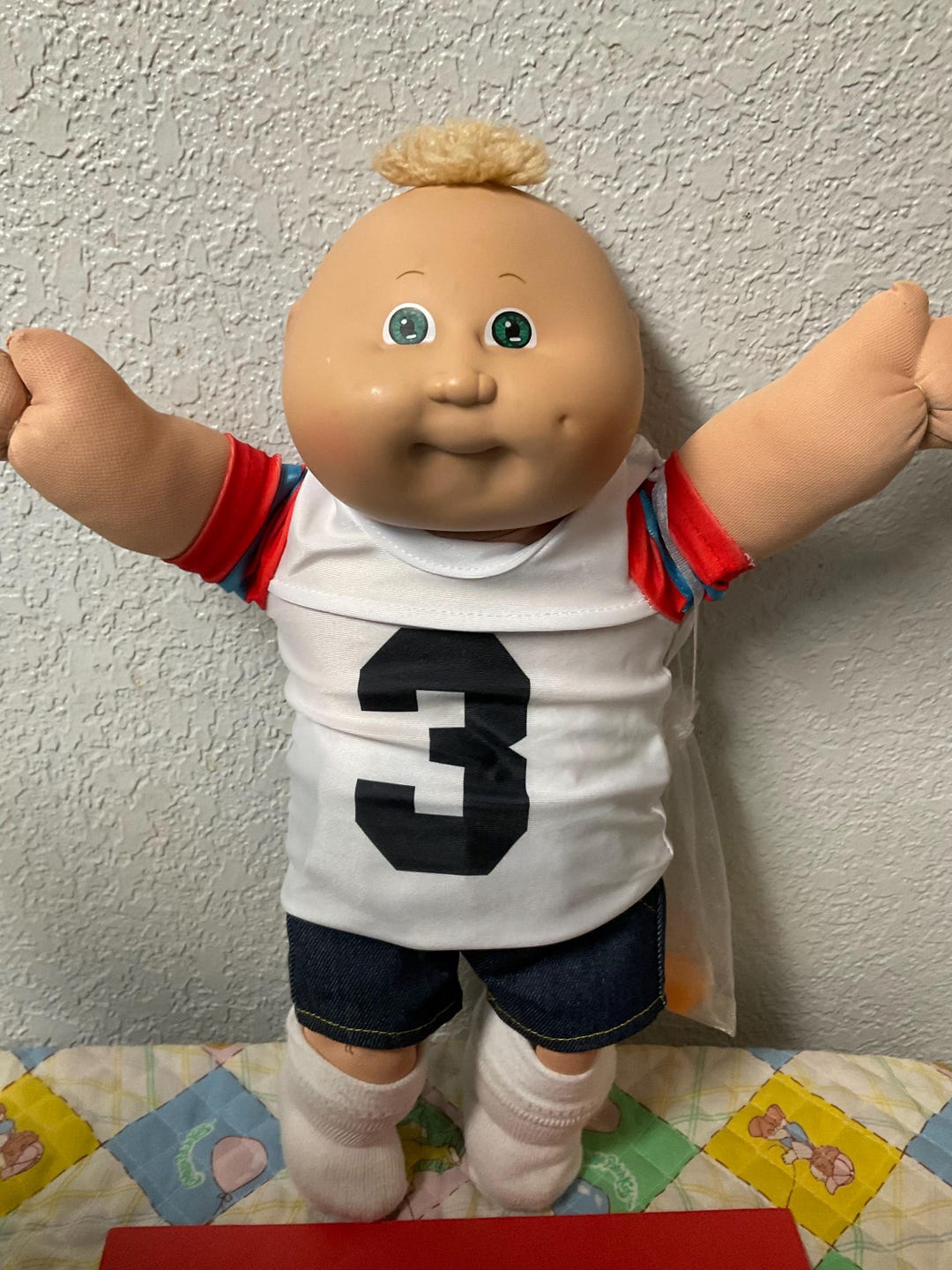 Vintage Cabbage Patch Kid Preemie Boy Wheat Tuft of Hair Green Eyes ...