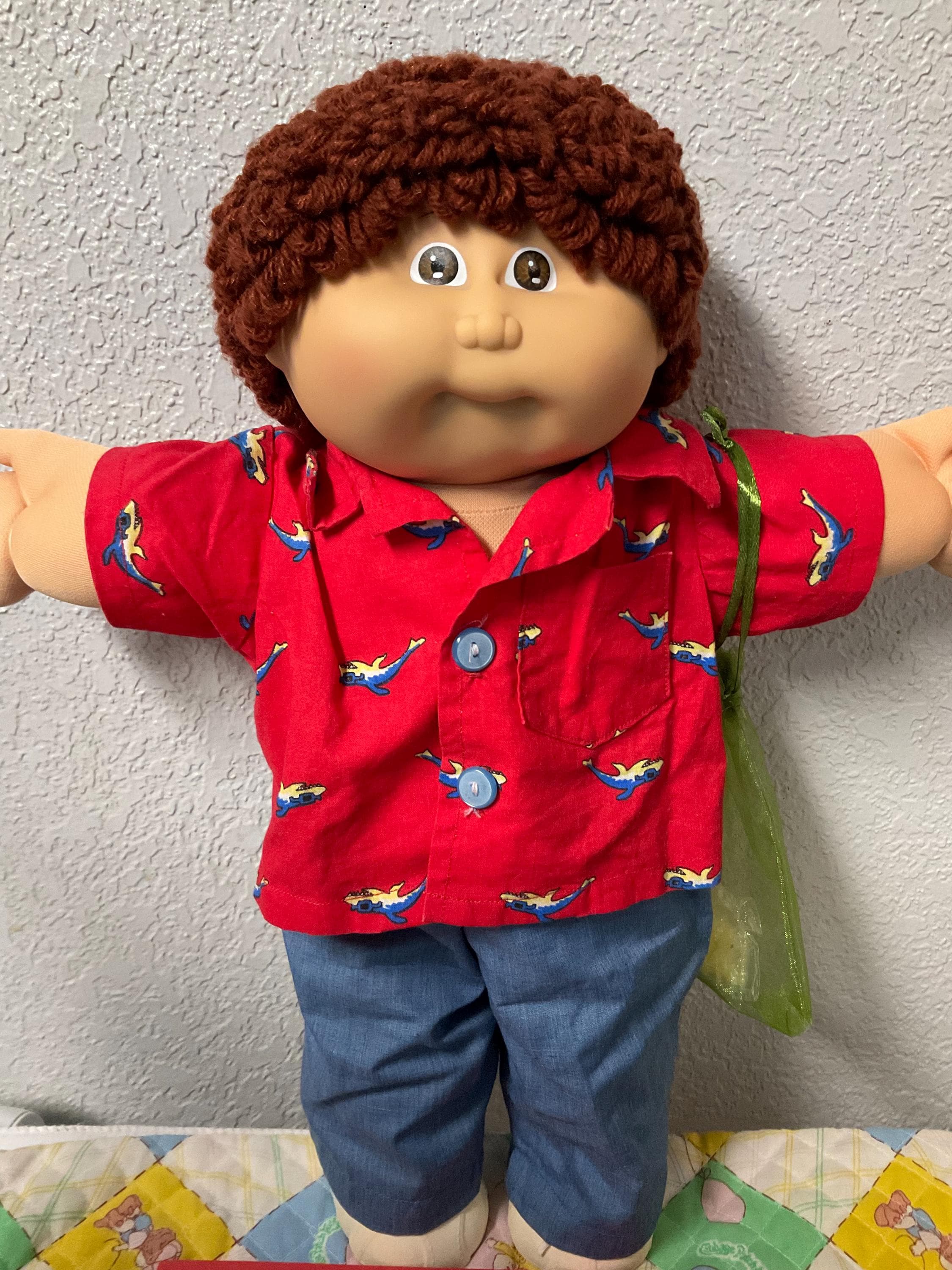 RARE Vintage Cabbage Patch Kid Boy Ic2-made in Taiwan Auburn Hair Brown ...