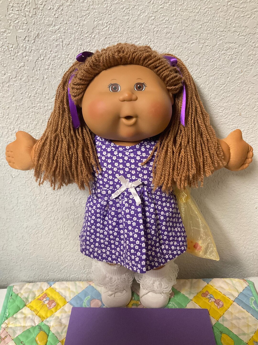 RARE VTG Cabbage Patch Kid African American Play Along Girl-pa-10 Brown ...