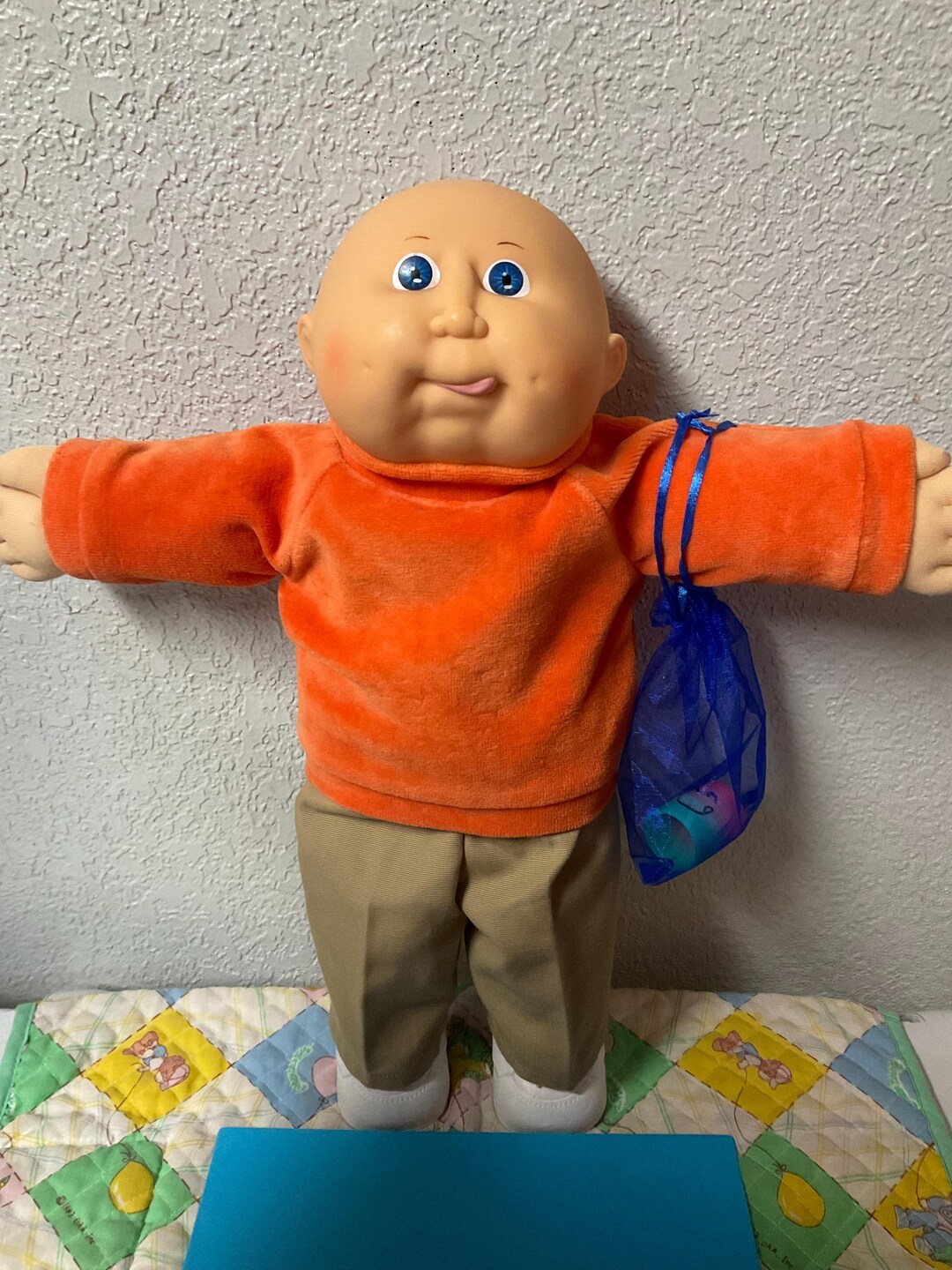 RARE Vintage Cabbage Patch Kid Bald Boy Blue Eyes P&L Head Mold #11 ...
