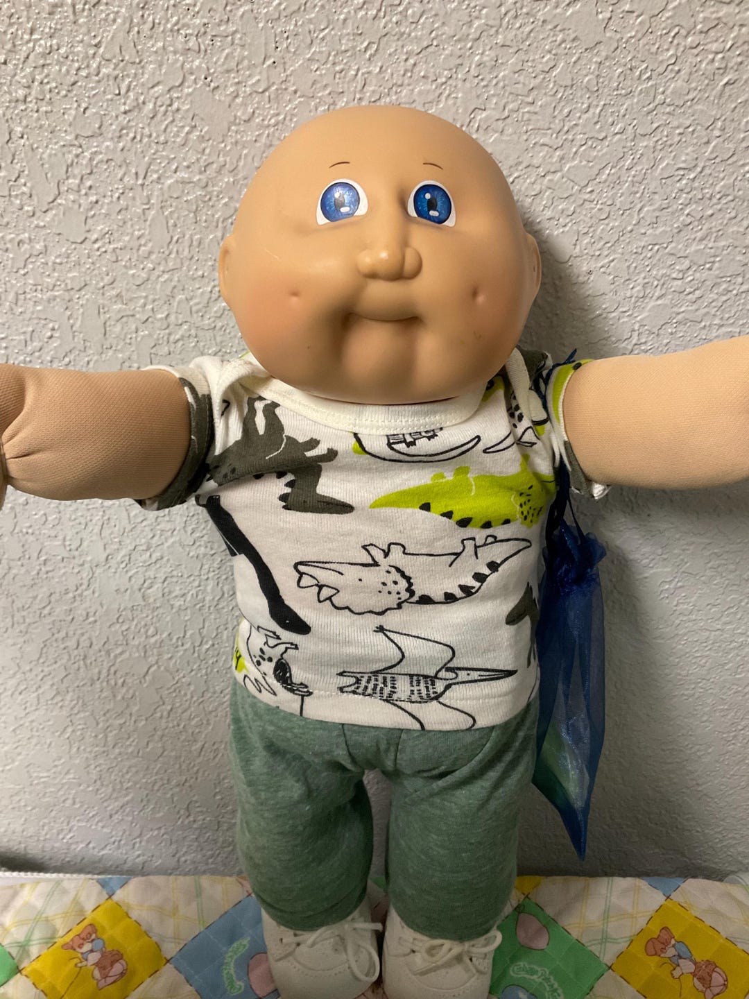 Vintage First Edition Cabbage Patch Kid Bald Boy Blue Eyes Hong Kong ...