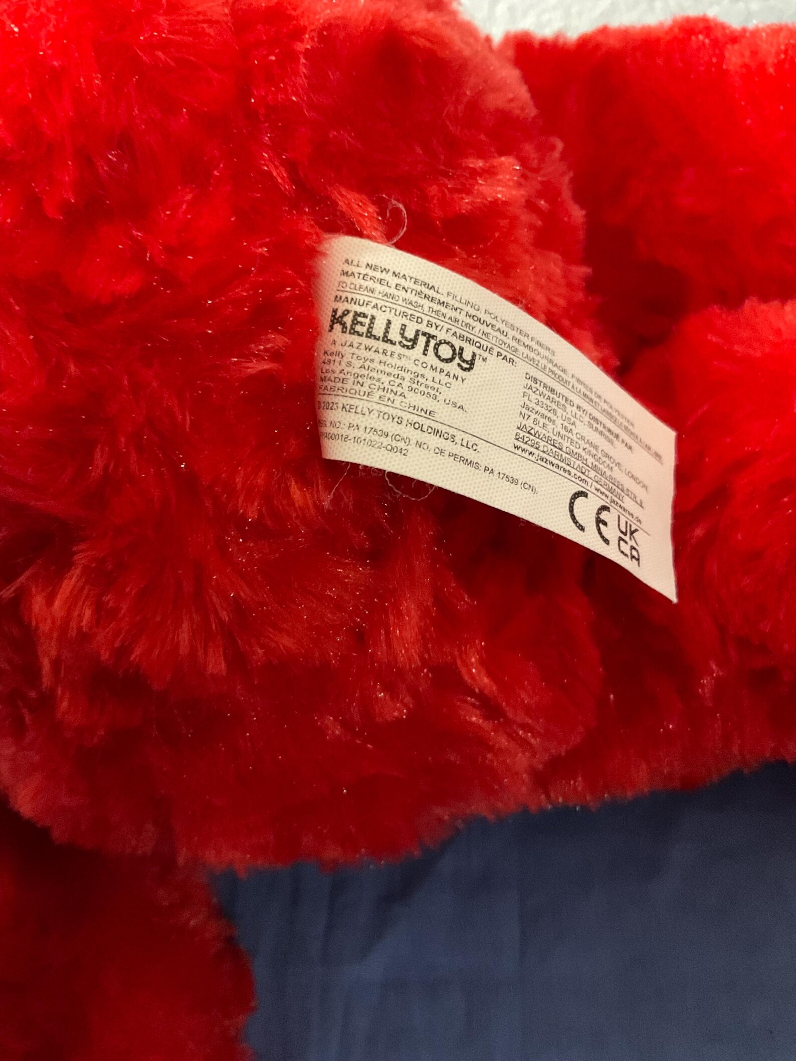 Kelly Toy Plush Red Teddy Bear With Beige Satin Bow Plush Toys Stuffed ...