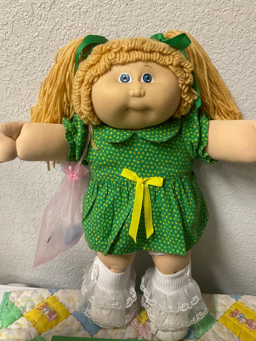 Vintage Cabbage Patch Kid Girl Butterscotch Hair Blue Eyes HTF Ic7 ...