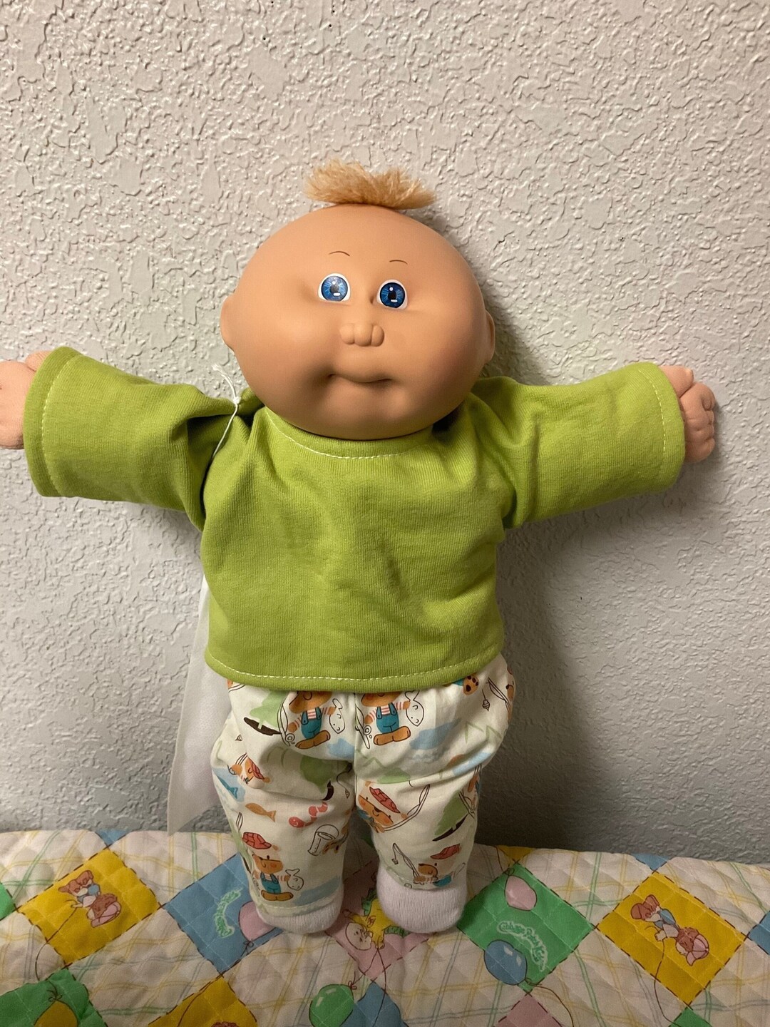Vintage Cabbage Patch Kid Preemie Boy Wheat Tuft Blue Eyes Head Mold #1 ...